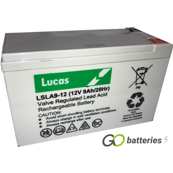 LSLA9-12 Lucas AGM Battery 12V 9Ah - GoBatteries