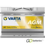 A7 Varta Dynamic AGM Start-Stop Battery 12V 70Ah 570 901 076 (096AGM ...